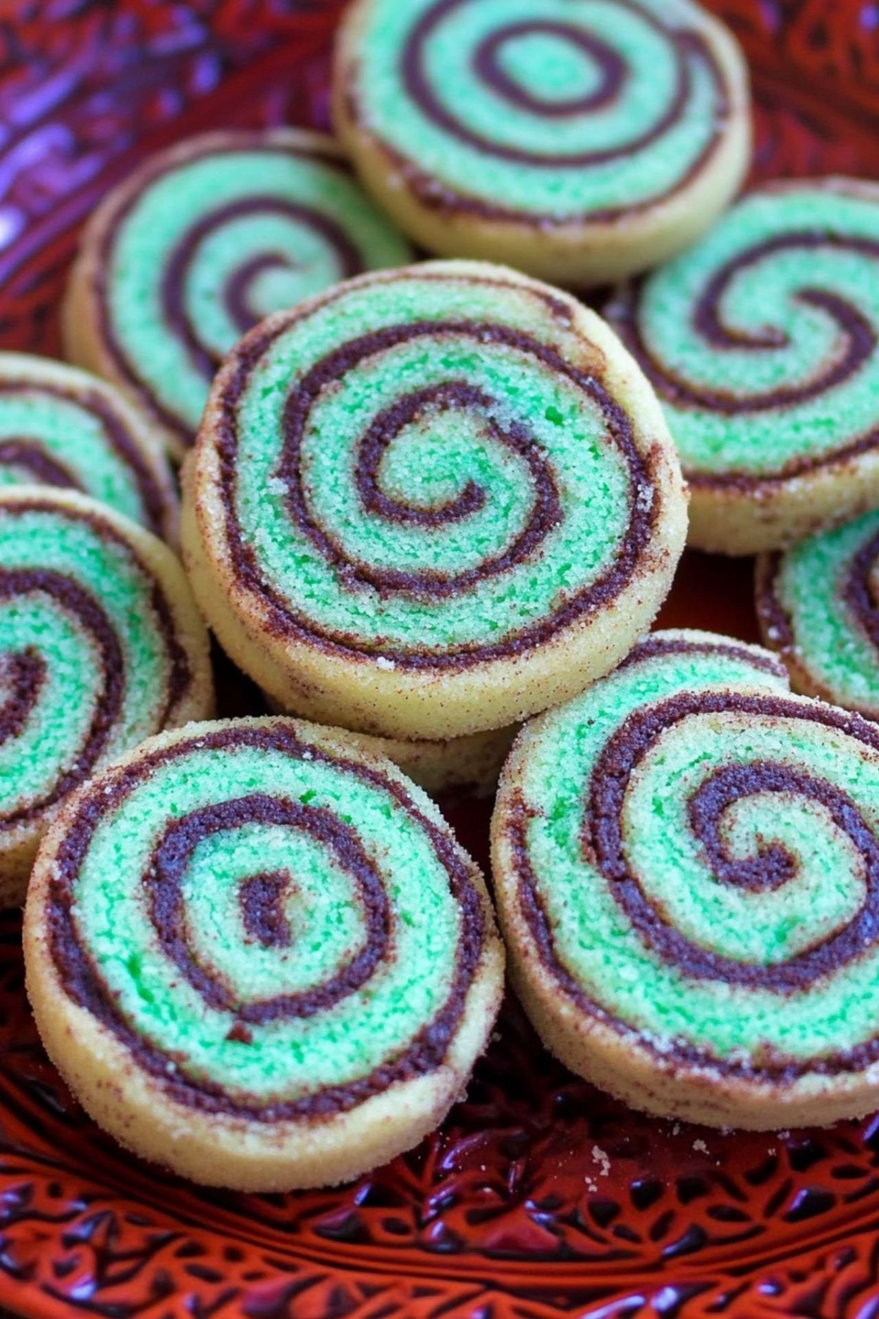Mint Chocolate Sugar Cookie Pinwheels Recipe