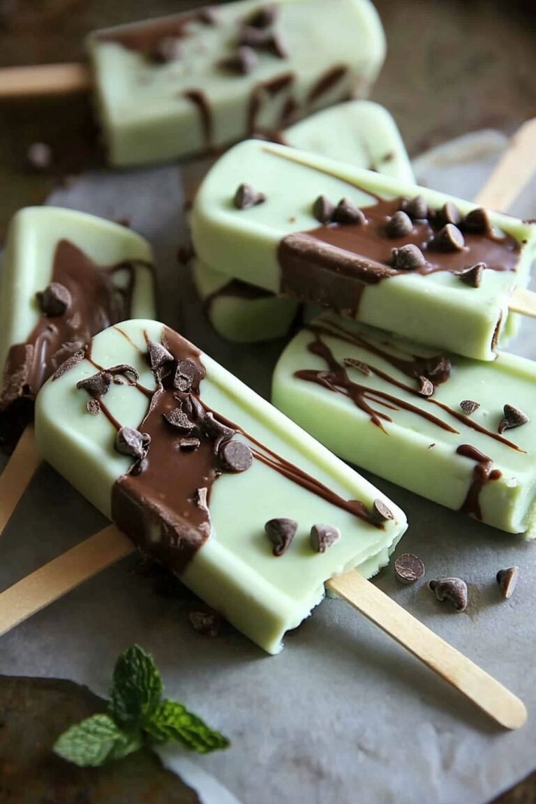 dinner recipes - Chocolate Chip Mint Greek Yogurt Pops