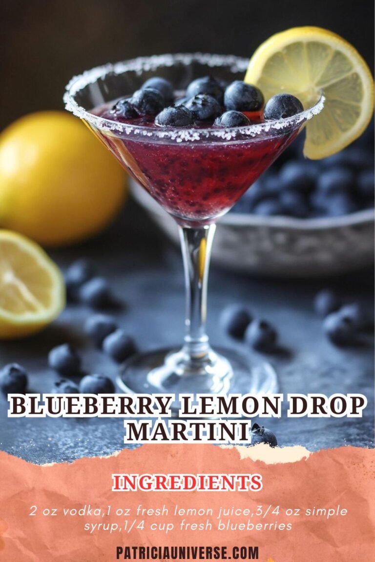 Blueberry Lemon Drop Martini - dinner recipes