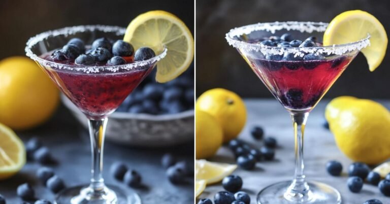 Blueberry Lemon Drop Martini - dinner recipes