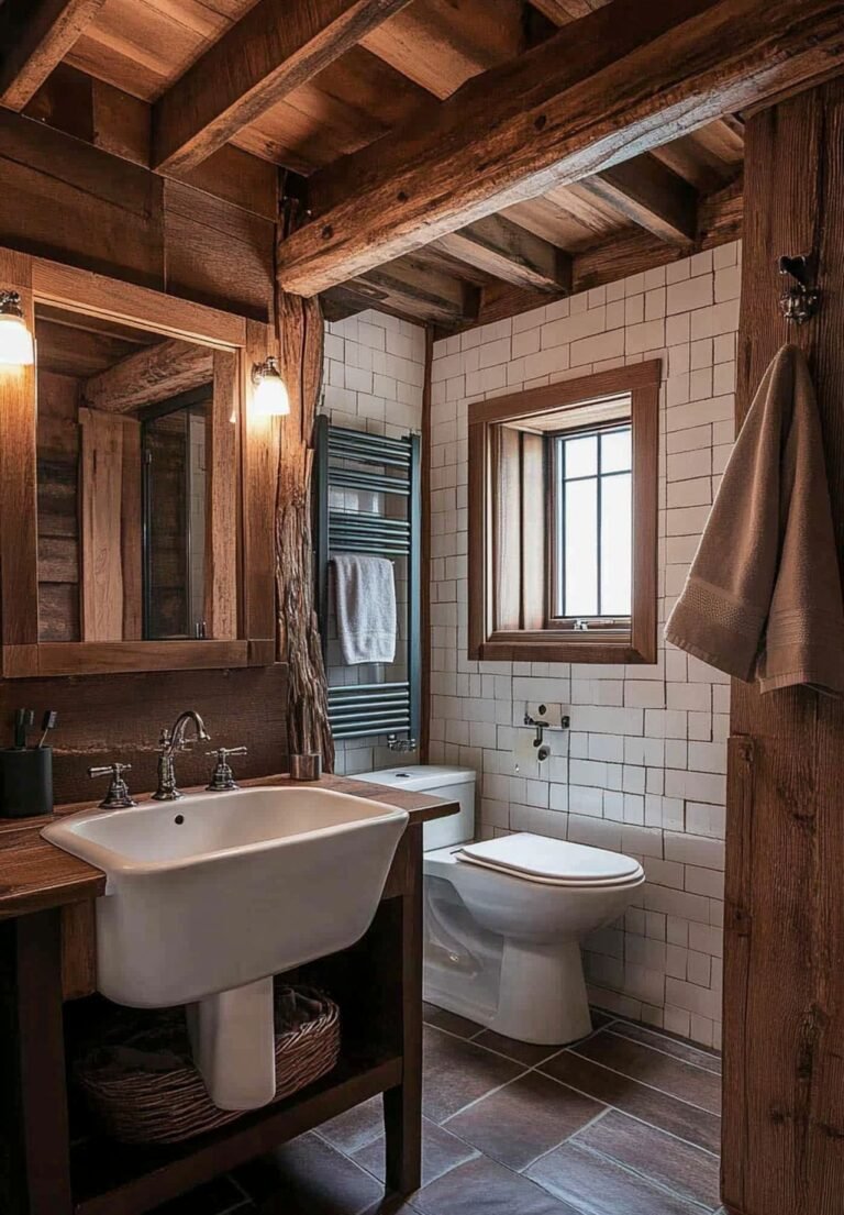 Bathroom Decor Old Bathroom: 40+ Rustic Guest Bathroom Ideas for Remodels