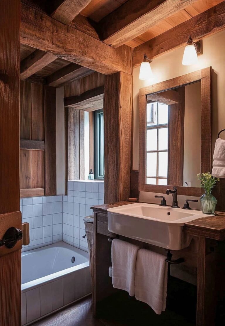 Bathroom Decor Old Bathroom: 40+ Rustic Guest Bathroom Ideas for Remodels