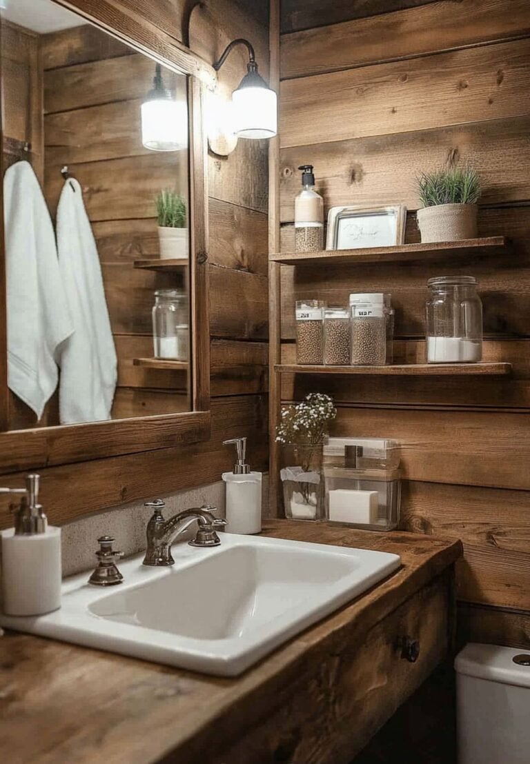 Bathroom Decor Old Bathroom: 40+ Rustic Guest Bathroom Ideas for Remodels