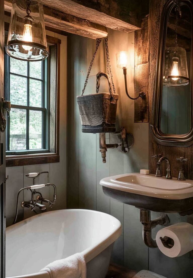 Bathroom Decor Old Bathroom: 40+ Rustic Guest Bathroom Ideas for Remodels