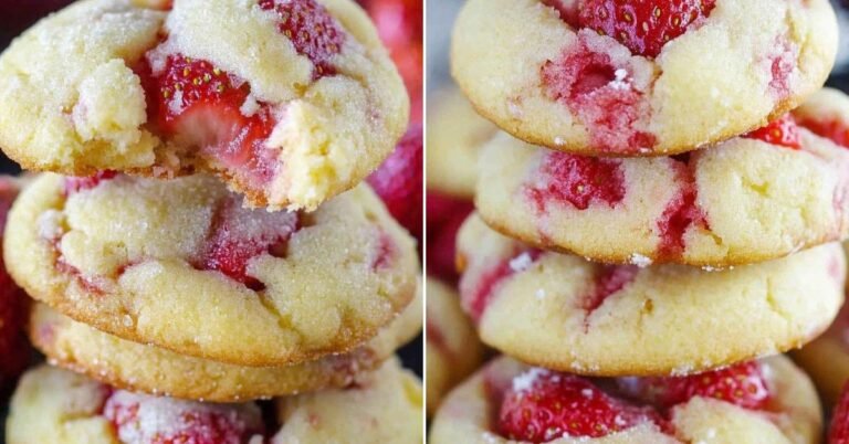 easy recipes: Soft and Chewy Strawberry Cookies