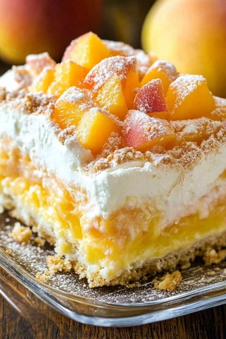 Easy Recipes – Fresh Peach Delight Dessert