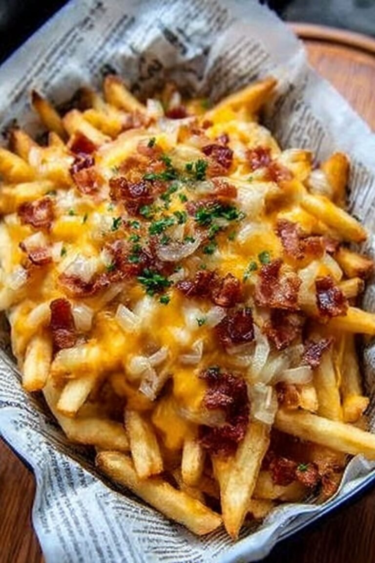 Easy Recipes Loaded Fries with Bacon and Cheese