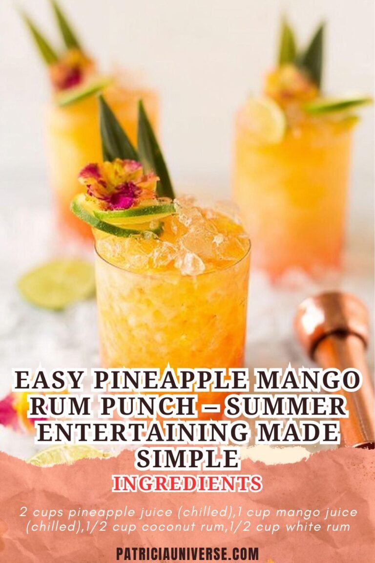 Easy Recipes – Pineapple Mango Rum Punch for Summer Parties