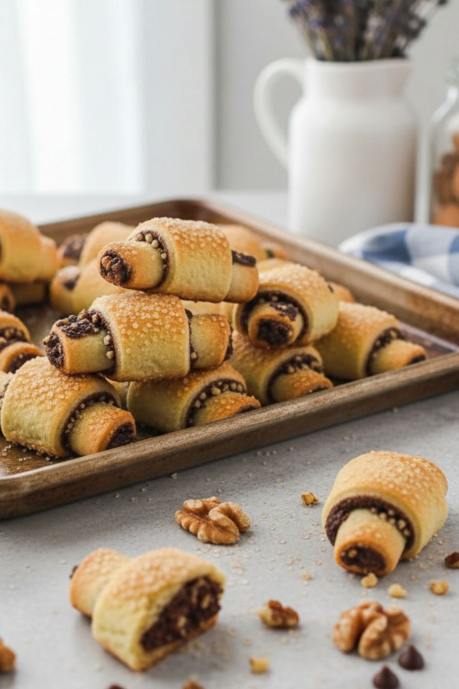 Classic Chocolate Rugelach Recipe - Easy Flaky Pastry Dessert