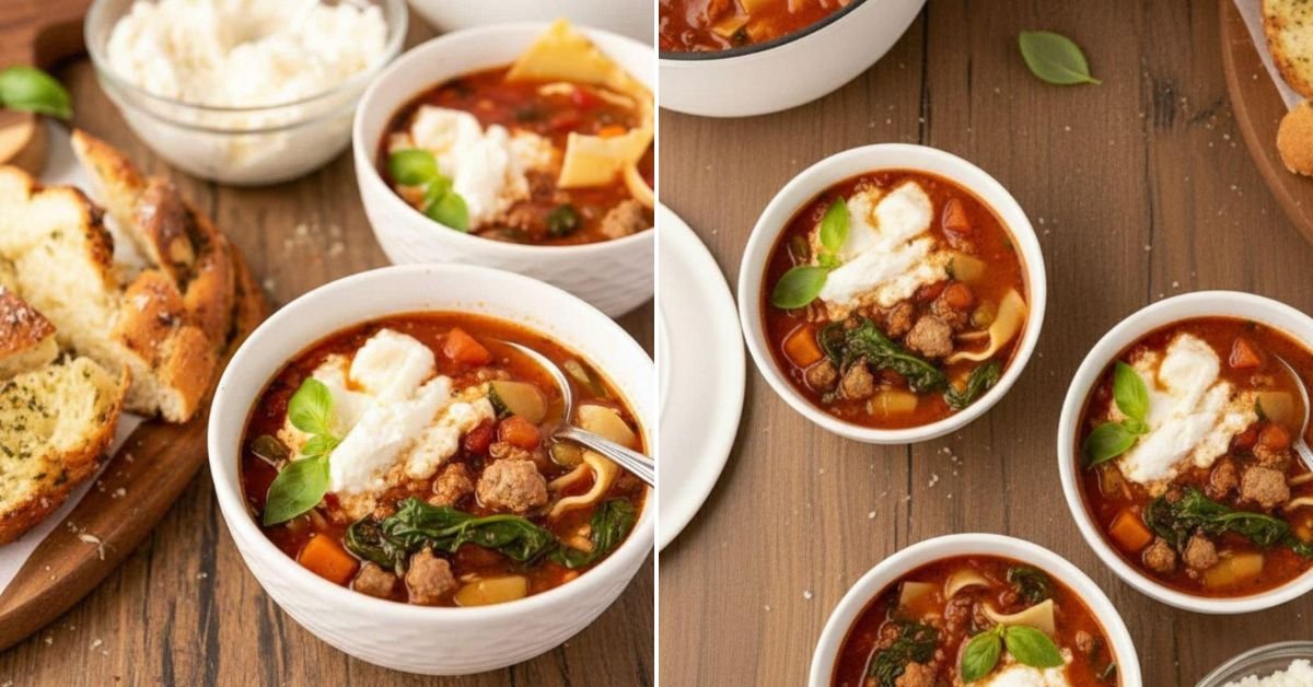 One Pot Lasagna Soup Easy Recipes | Quick Comfort Food