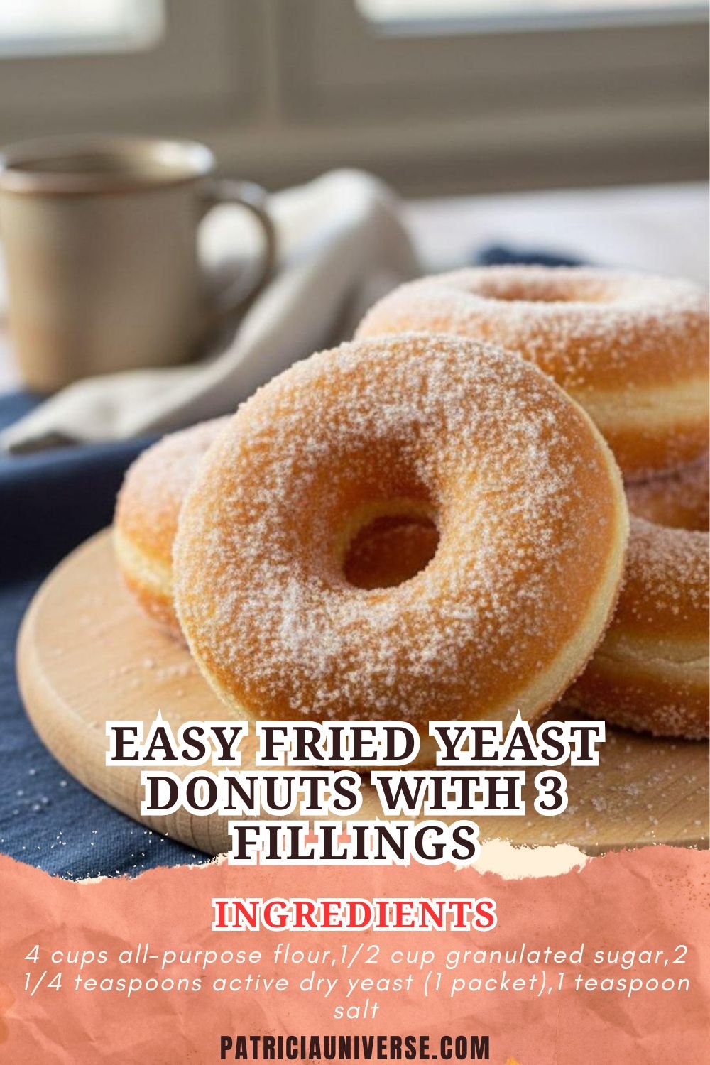 Easy Yeast Donut Recipe Fried with 3 Fillings | Patricia Universe