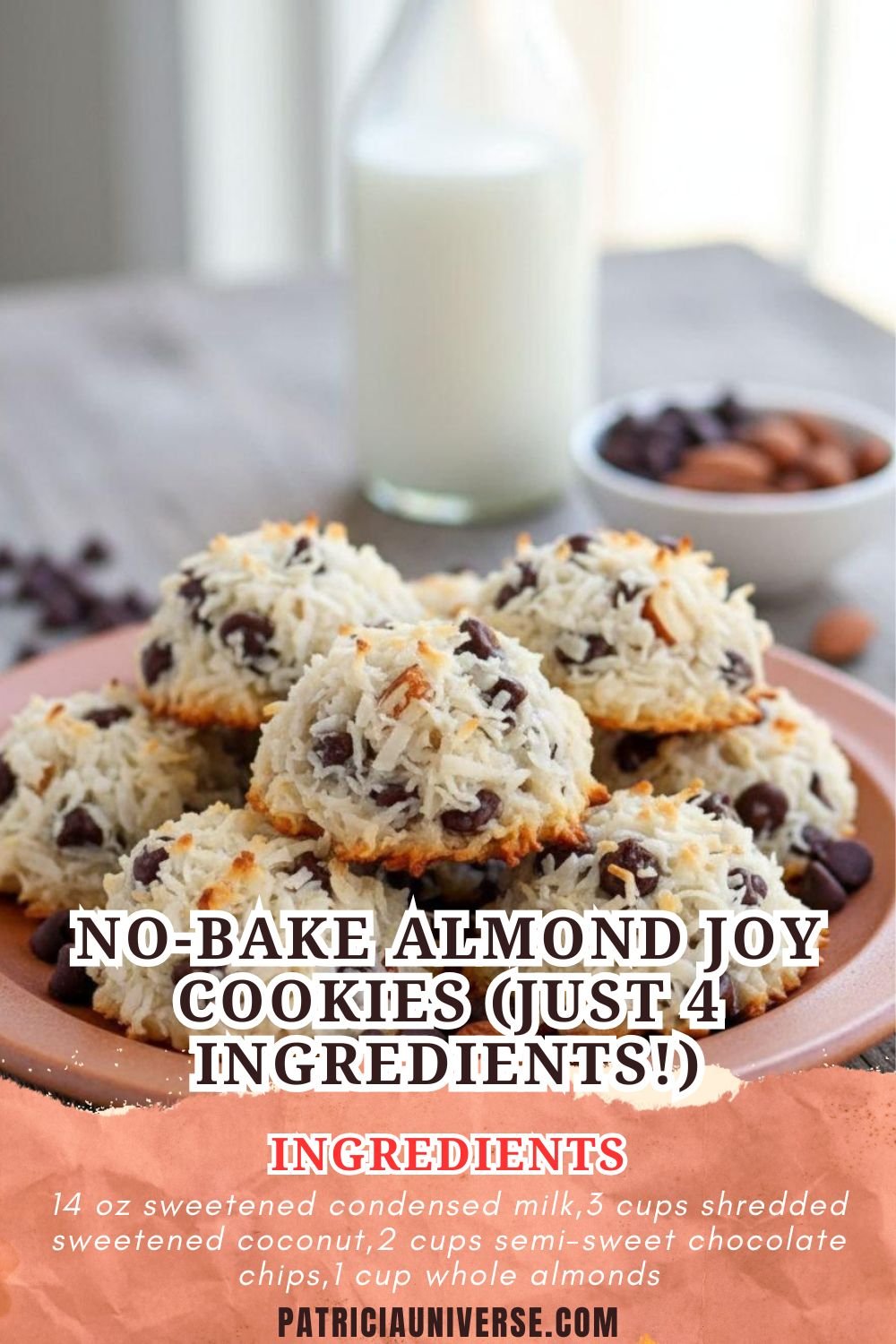 No-Bake Almond Joy Cookies - Just 4 Easy Ingredients!